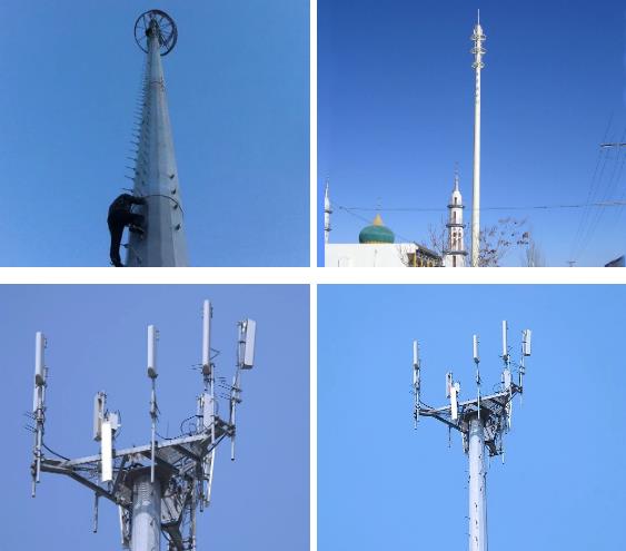 Steel Antenna Poles Towers Monopole Tower For Broadcasting / Cell Phone ...