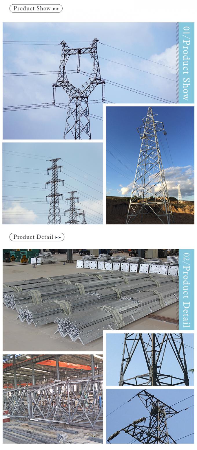 220kv 500 Kv Angle Steel Angular Tower For Strain Tension Electrical ...