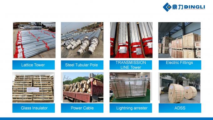 110kV 15-90m Angle Lattice Steel Towers Flange Slip Joint Base Plates Tower