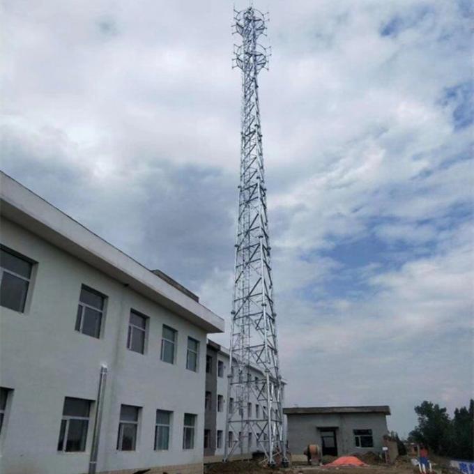 GSM Cell Phone Lattice Triangular Tubular Telecom Tower Communication Antenna