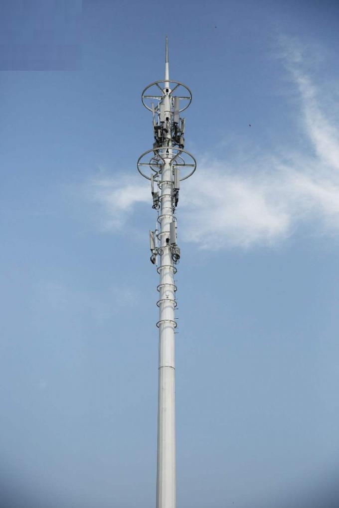 Hot Dip Galvanization And Painting Telecom Tower For Power Transmission