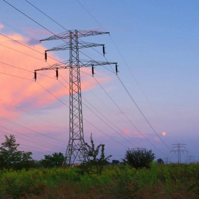10kV To 750kV Power Transmission Lattice Tower Steel Post Galvanized ...