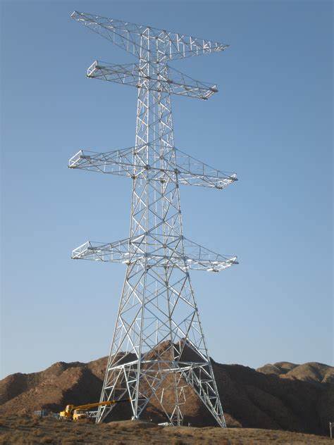 10kV To 750kV Power Transmission Lattice Tower Steel Post Galvanized ...