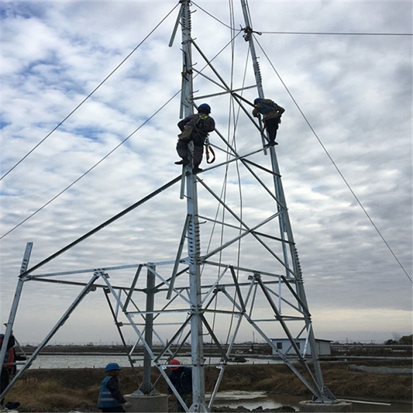 110kV/132kV Electrical Power Tower Angualr Steel Lattice Pylon ...