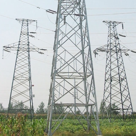 Lattice Angle Steel Towers For High Voltage Electricity Pylons