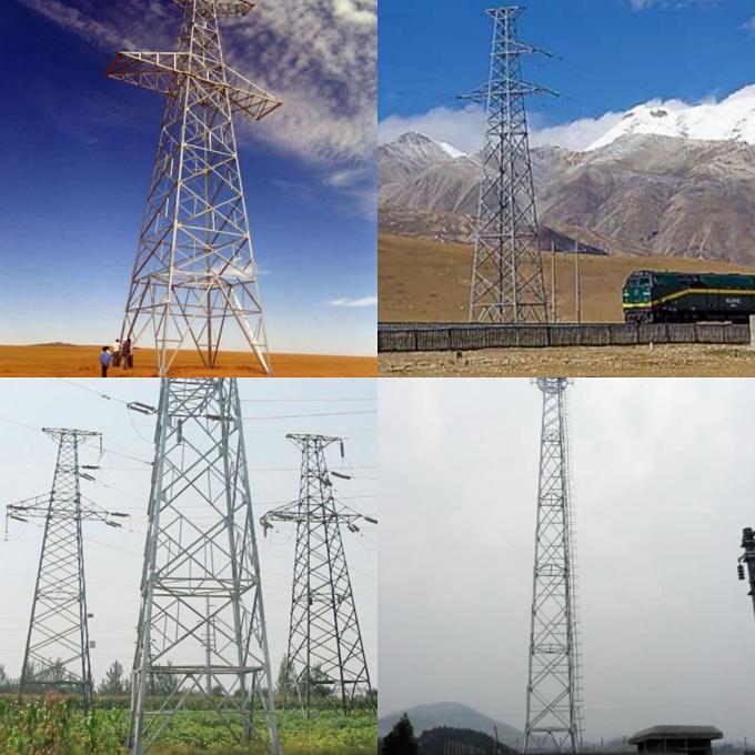 Lattice Angle Steel Towers For High Voltage Electricity Pylons