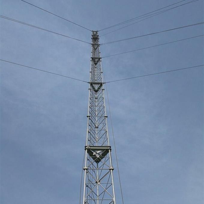 Hot Dip Galvanized Round Guyed Mast Tower Steel Telecom Signal Tower