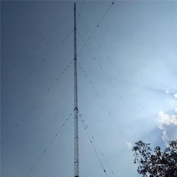 Hot Dip Galvanized Round Guyed Mast Tower Steel Telecom Signal Tower