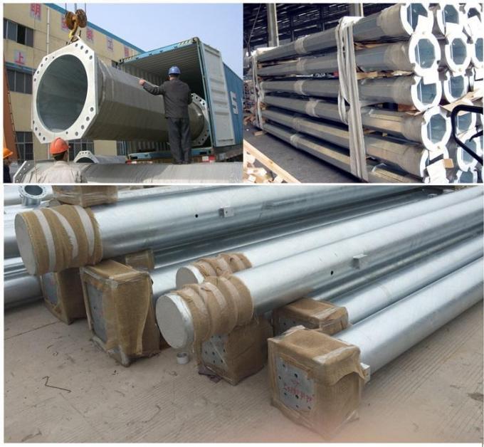 Hot Dip Galvanized Steel Pole Self Support Communication Monopole Tower