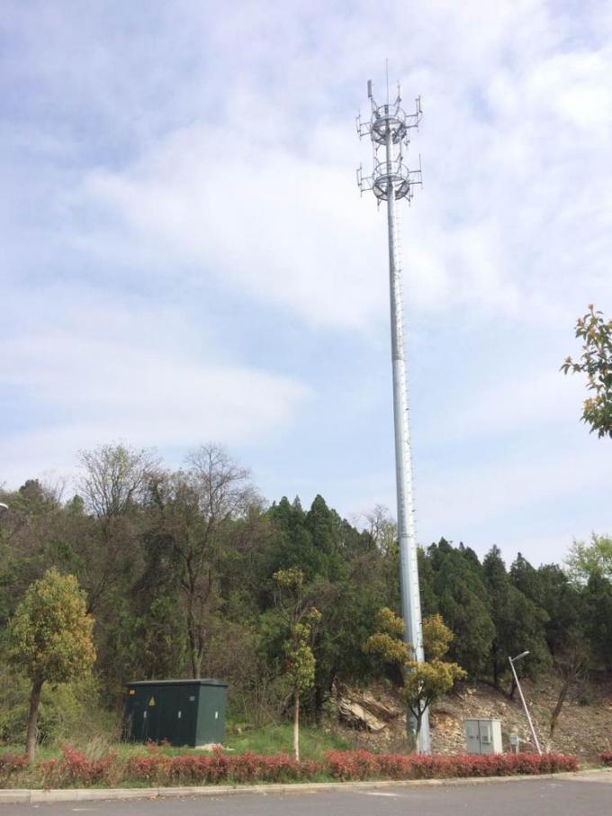 Hot Dip Galvanized Steel Pole Self Support Communication Monopole Tower