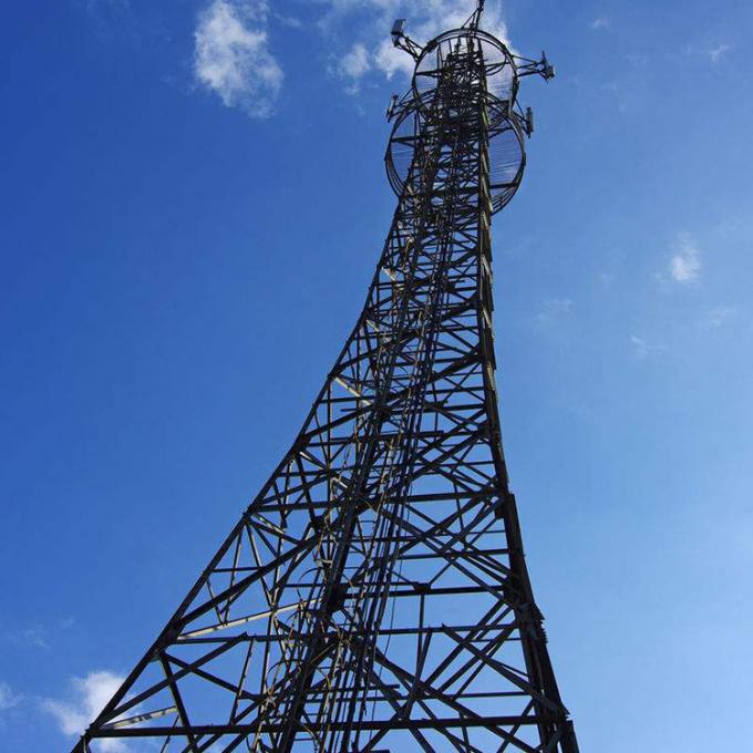 Telecommunication Steel Monopole Column Structure Lattice Antenna Tower