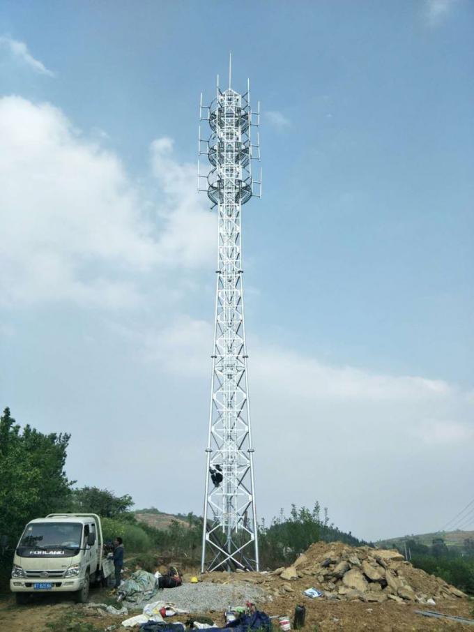 3 Leg Triangular Lattice Tower Free Standing Cell Galvanized Steel ...