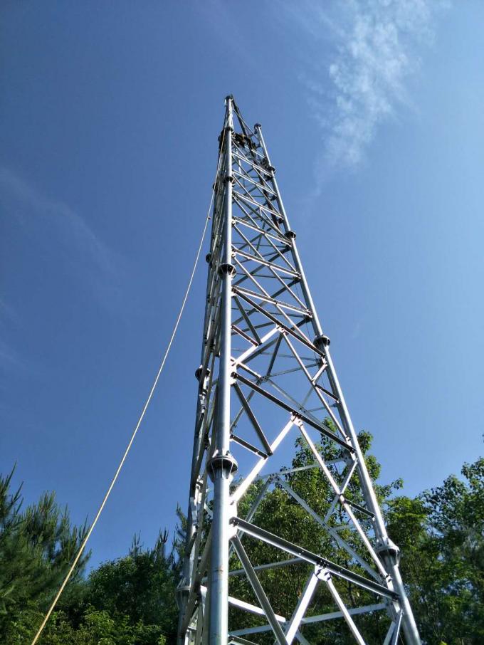 3 Leg Triangular Lattice Tower Free Standing Cell Galvanized Steel Telecom Mast Tower