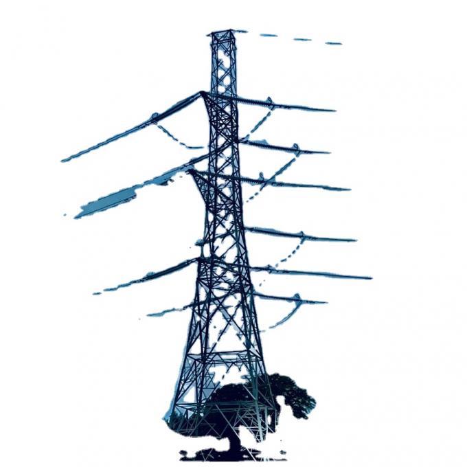 110kV Angle Steel Iron Lattice Tower Flange Slip Joint Base Plates Tower