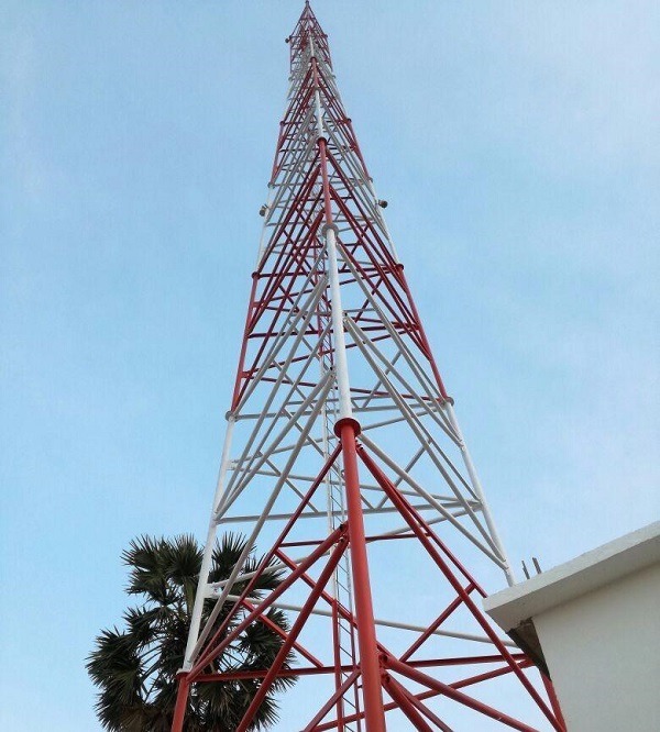 110kV 15-90m Angle Lattice Steel Towers Flange Slip Joint Base Plates Tower