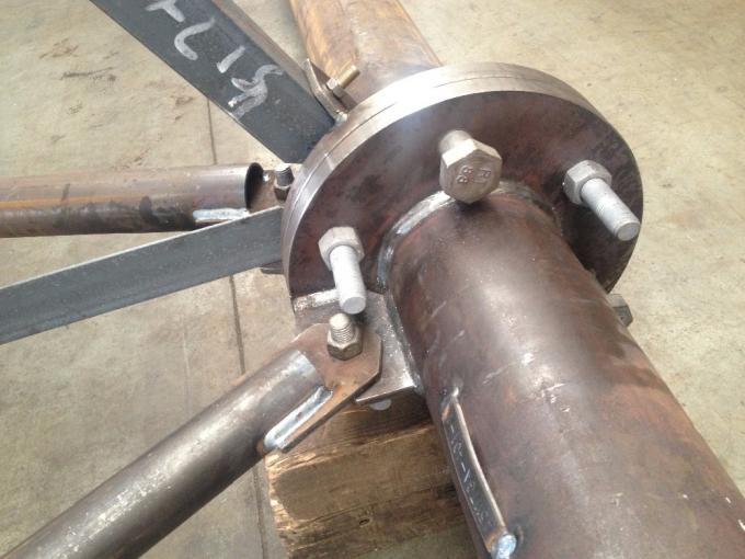 110kV 15-90m Angle Lattice Steel Towers Flange Slip Joint Base Plates Tower