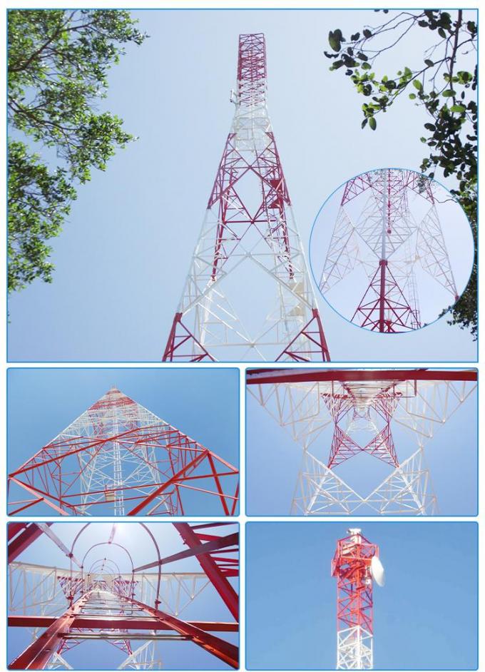 15m-120m Angle Steel Telecom Tower Communication Network Construction