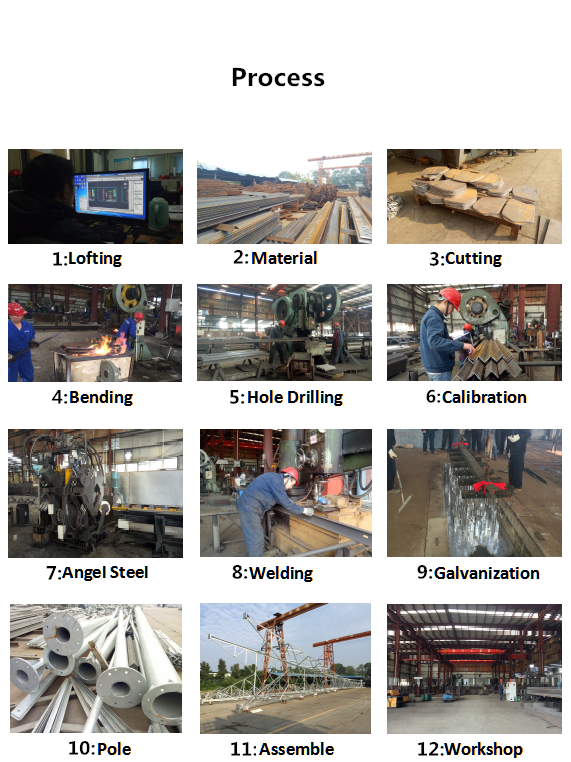 Galvanised Lattice Steel Towers ASTM Transmission Line Towers