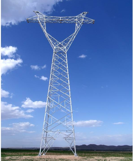 Galvanized Transmission Line Angle Steel Lattice Tower 33kV-330kV